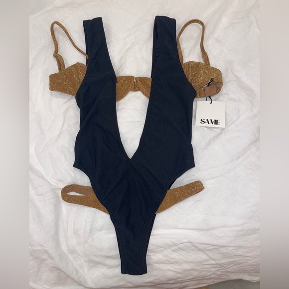 Same | Swim | Same Swim V Double Layer One Piece | Poshmark